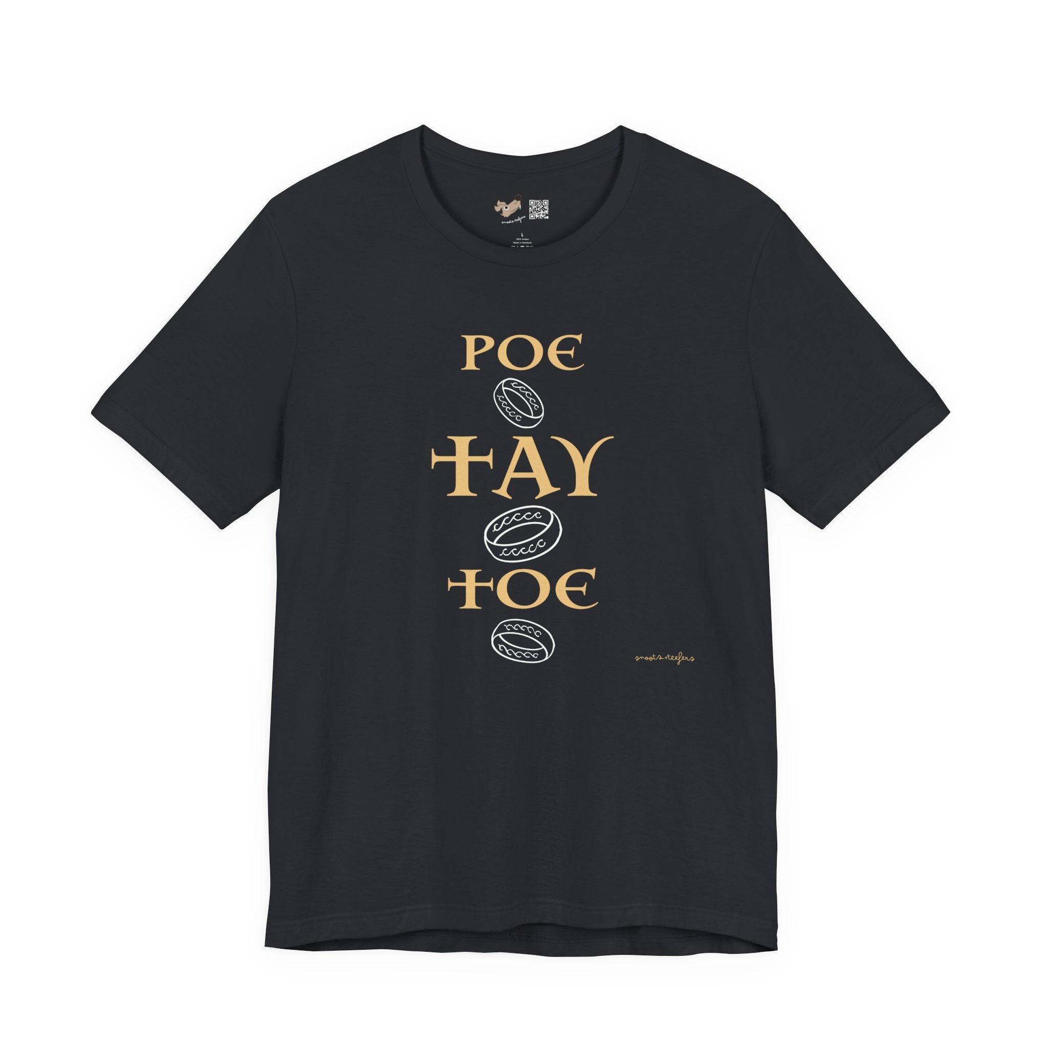 Poe-Tay-Toe Potato Vintage Black Tee | snoots + teefers